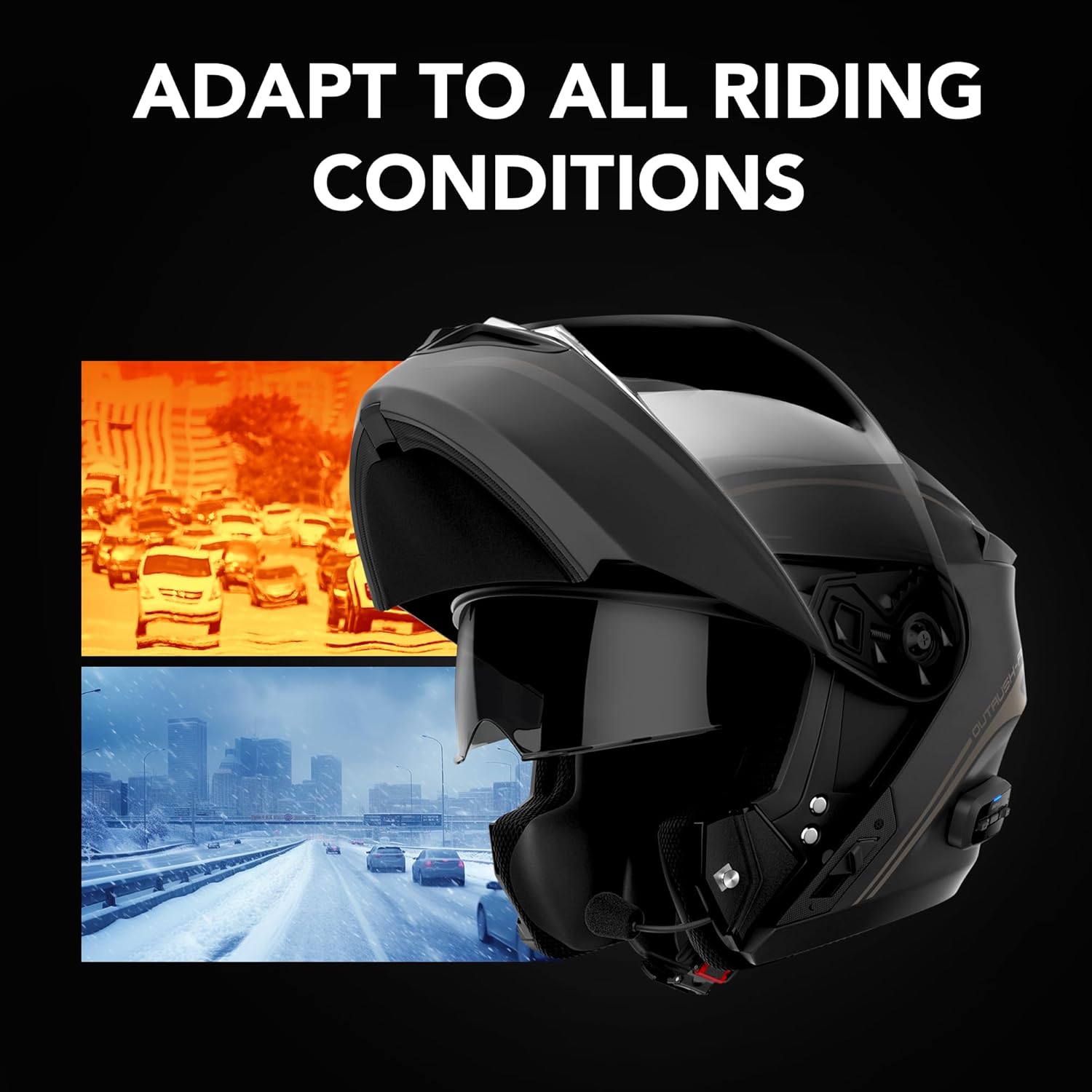 OUTRUSH R Bluetooth Helmet Flip-up (SP85) – Rabbanmoto